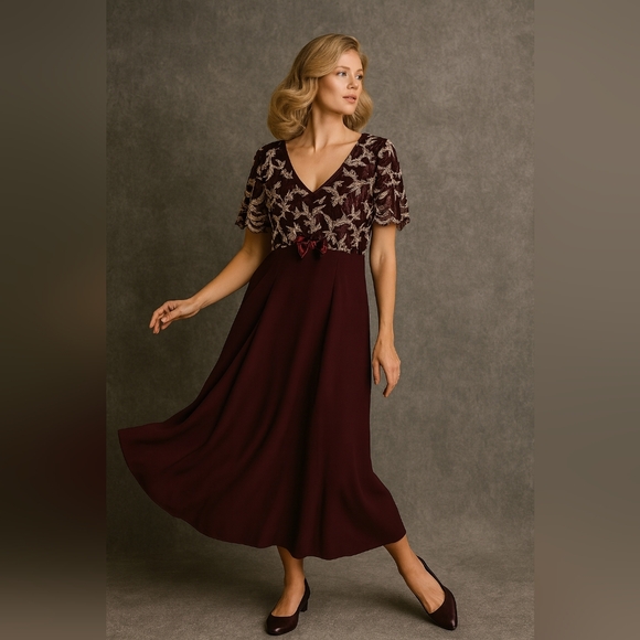 Sheena Los Angeles | Dresses | Sheena Los Angeles Xl Burgundy ...